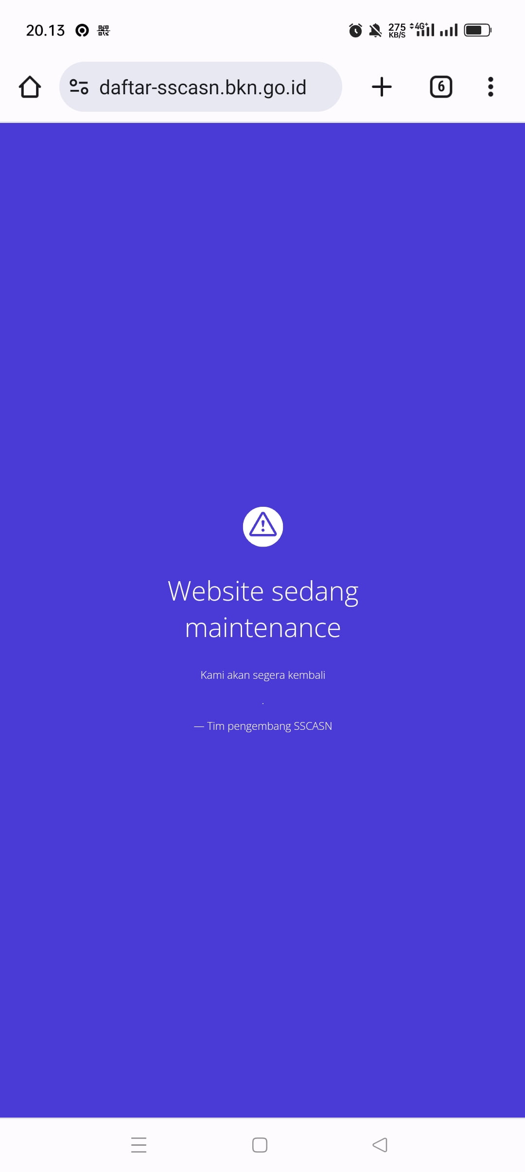 Web SSCASN BKN Error, Bagaimana Nasib Yang Belum Akhiri Pendaftaran ...