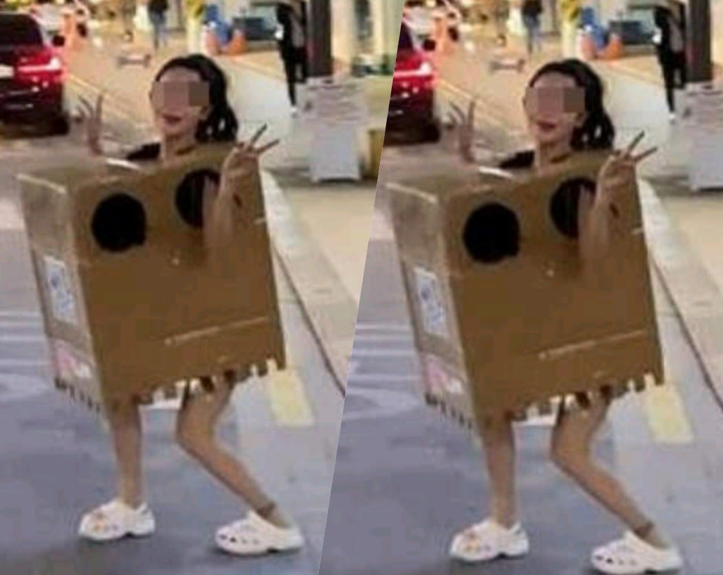 Rusak! Viral Model Korea Ini Pakai Kardus Berlubang, Biarkan Orang ...