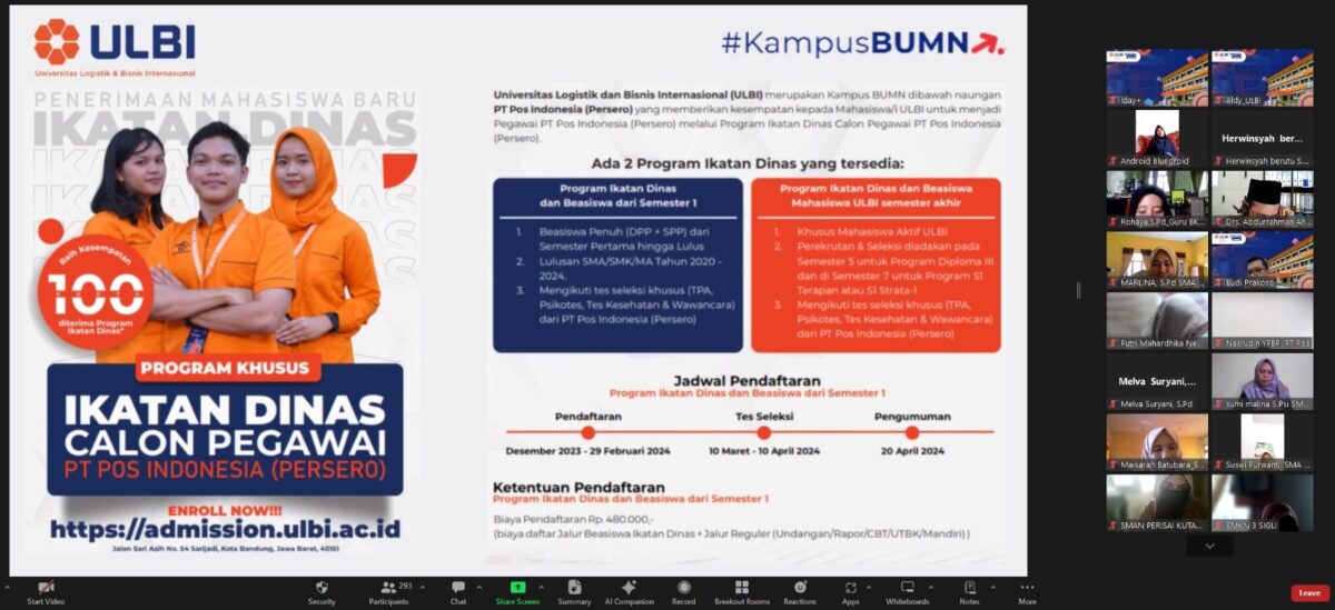 Ratusan Sekolah Antusias Ikuti Sosialisasi Program Beasiswa Ikatan Dinas ULBI - AcehGround