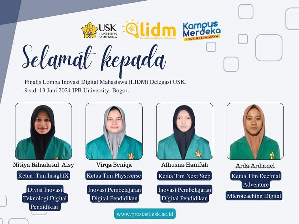 4 Tim Mahasiswa USK Lolos LIDM Nasional - AcehGround