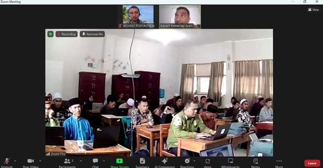 PD Pontren Kemenag Aceh Isi Materi Pelatihan Pembinaan Aplikasi bagi ...