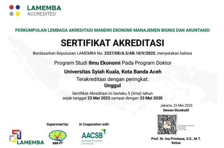 Keren, Program Studi Doktor Ilmu Ekonomi FEB USK Raih Akreditasi ...
