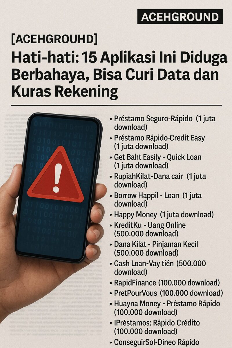Hati-hati! 15 Aplikasi Ini Diduga Berbahaya, Bisa Curi Data dan Kuras ...